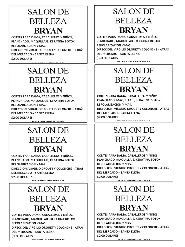 Salon de Belleza | PDF