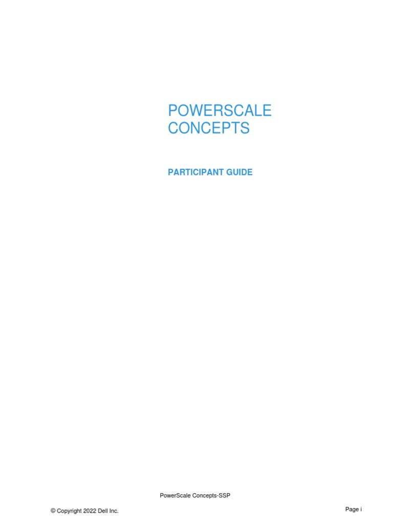 PowerScale+Concepts SSP+ +Participant+Guide | PDF | Big Data | Scalability