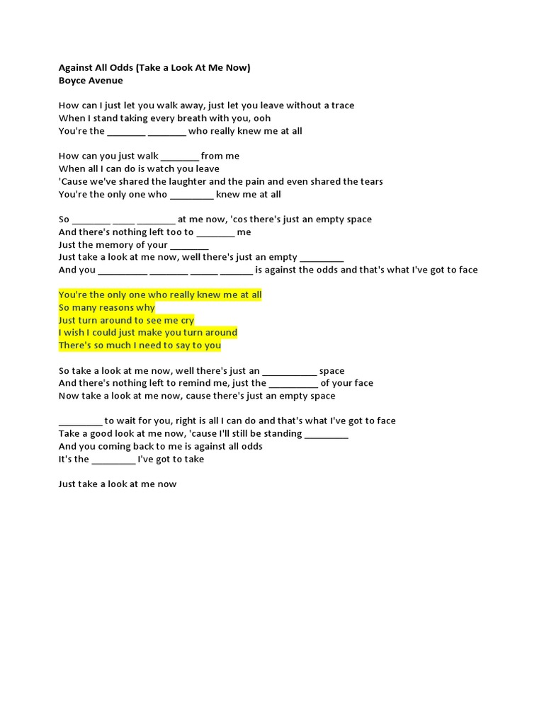 Against All Odds | PDF