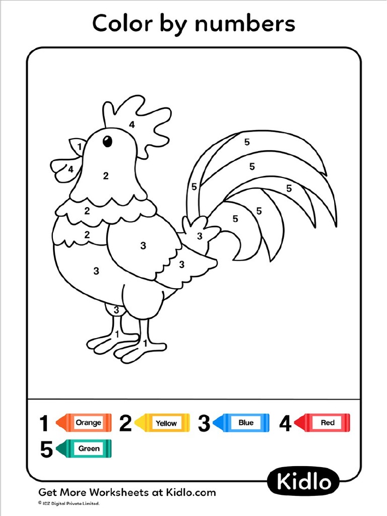 Color by Number Birds 11 | PDF