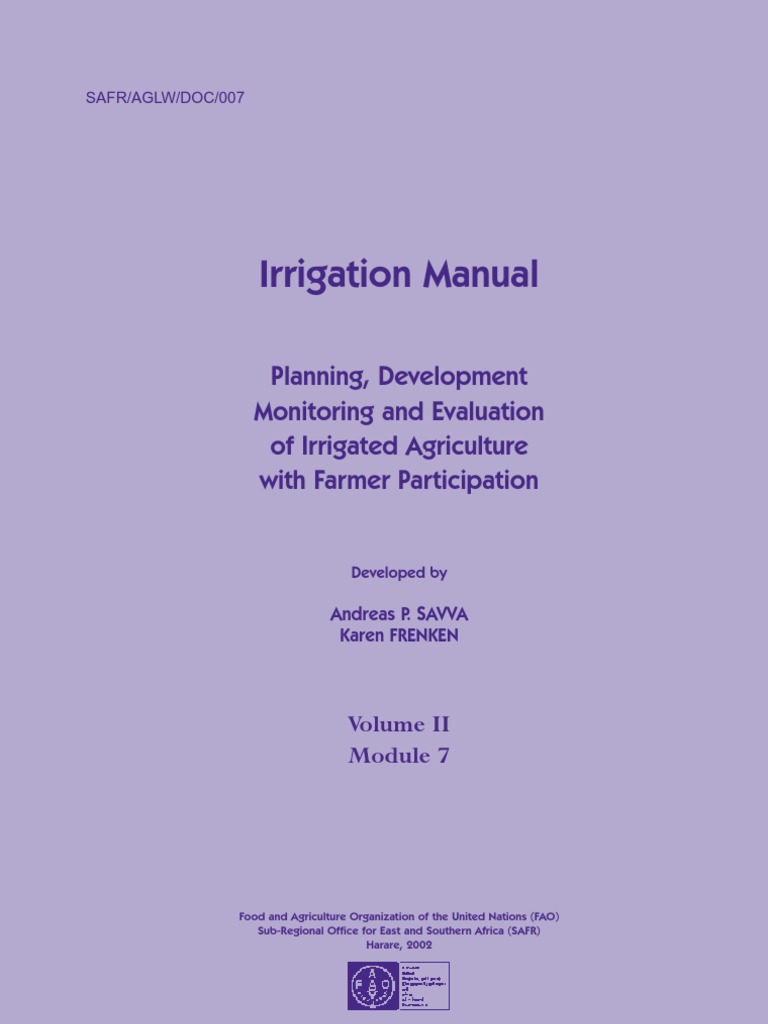 Irrigation Manual | PDF | Irrigation | Surface Runoff