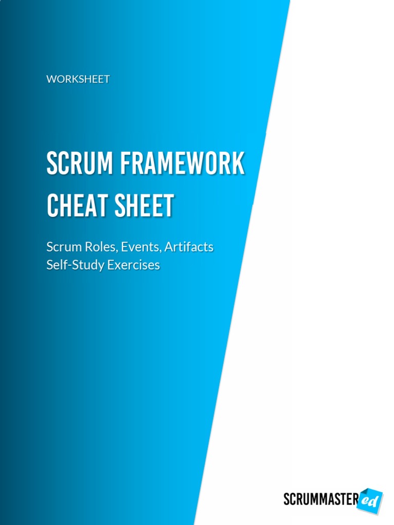 Scrum Framework Cheatsheet Self-Study Exercise | PDF