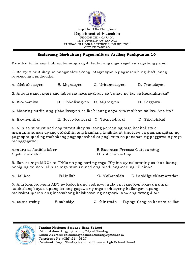 Ap10 Q2 Test Paper Final Pdf