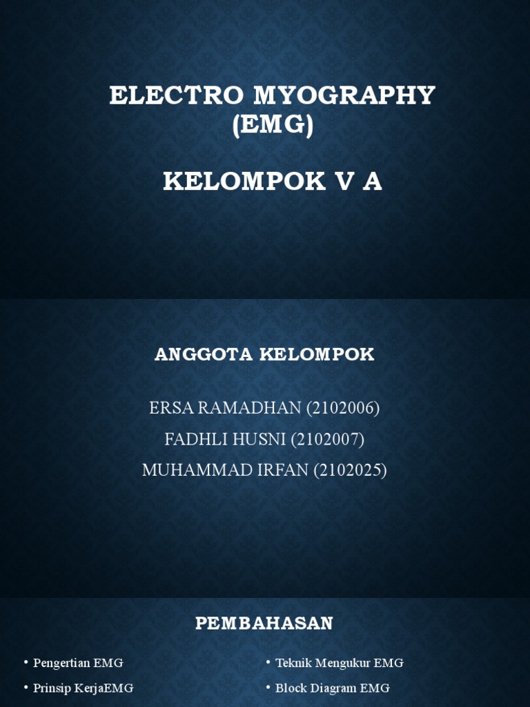 Panduan Lengkap EMG: Prinsip dan Aplikasi | PDF