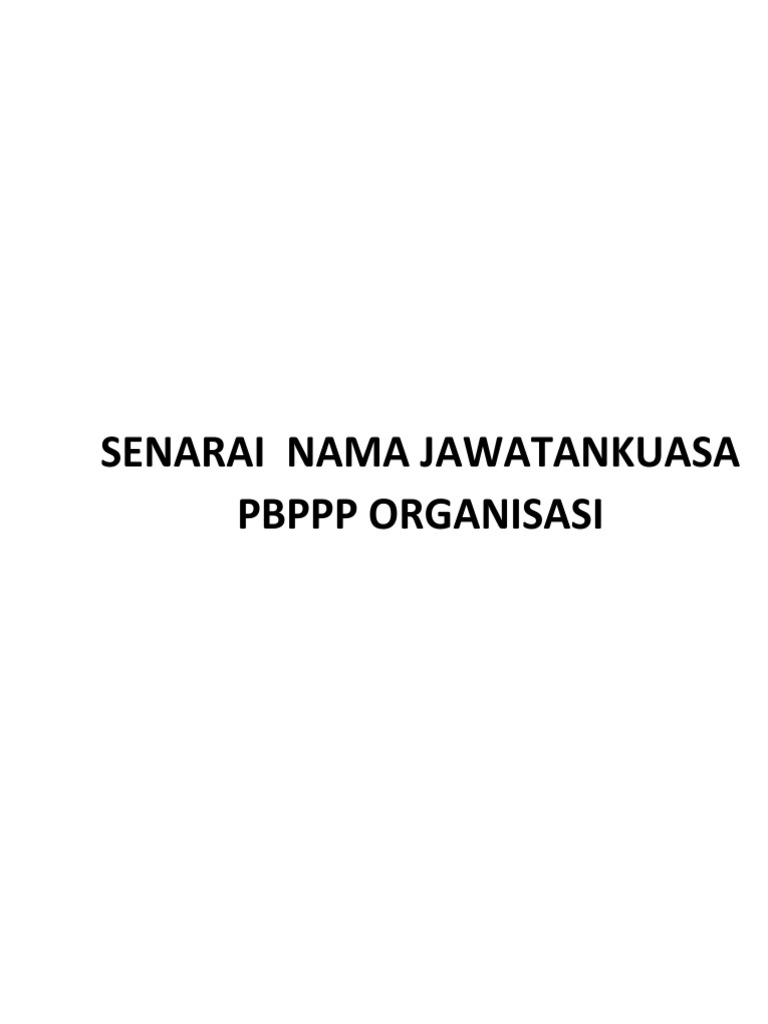 Senarai Semak Fail PBPPP | PDF