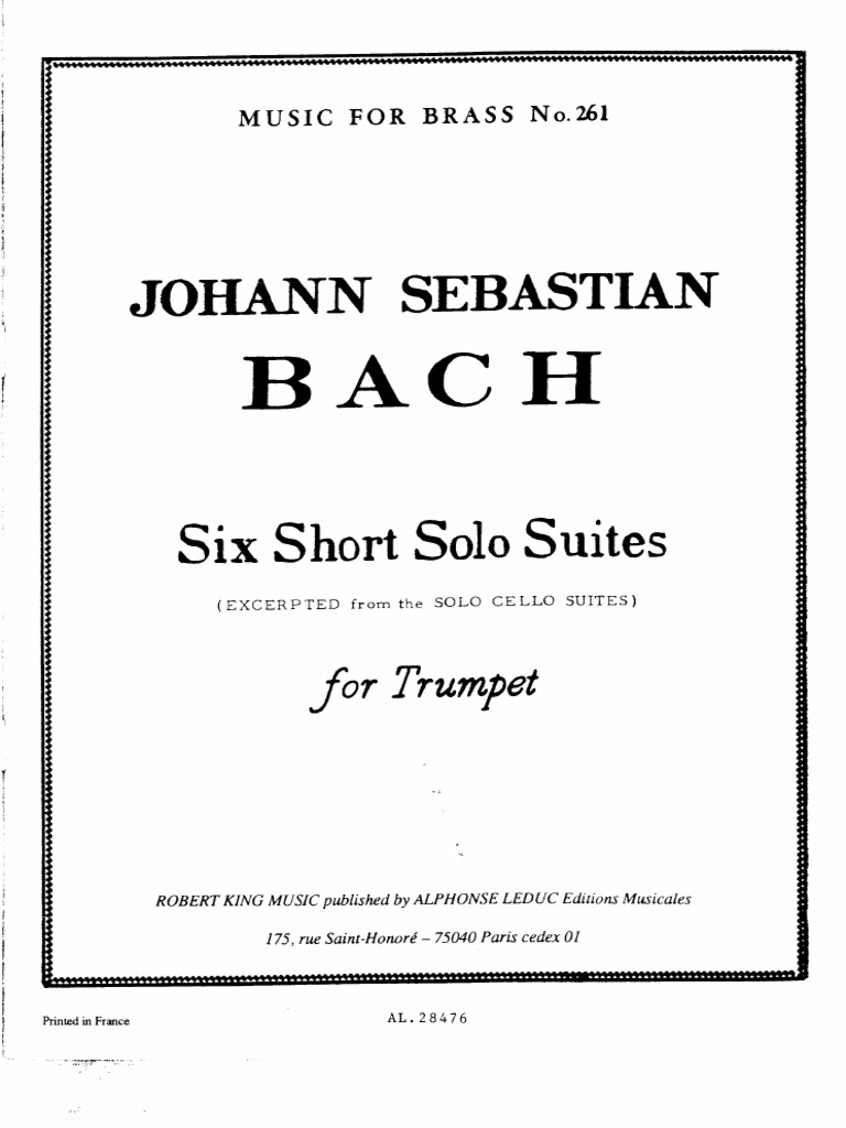 Bach - Six Short Solo Suites | PDF