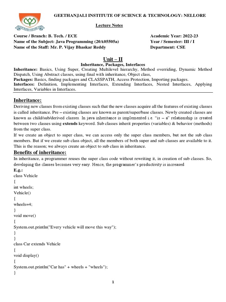 Unit Ii Pdf Method Computer Programming Constructor Object Oriented Programming 6485