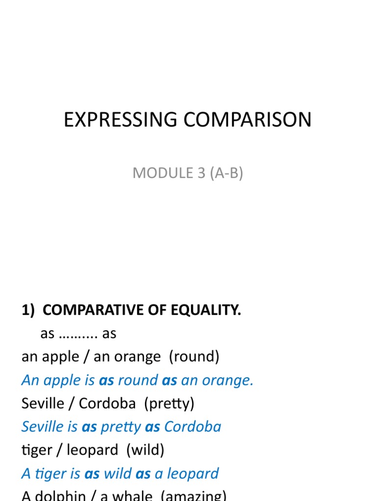 1 Expressing Comparison | PDF | Linguistics