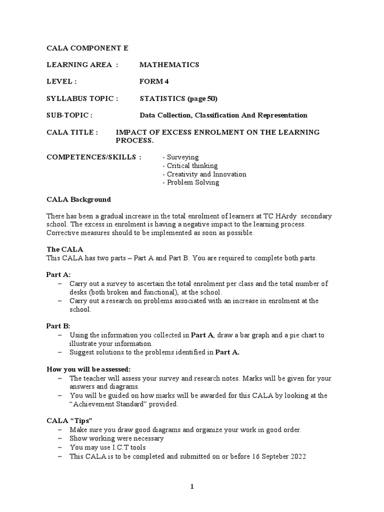 Maths Cala Component A | PDF | Learning | Mathematics