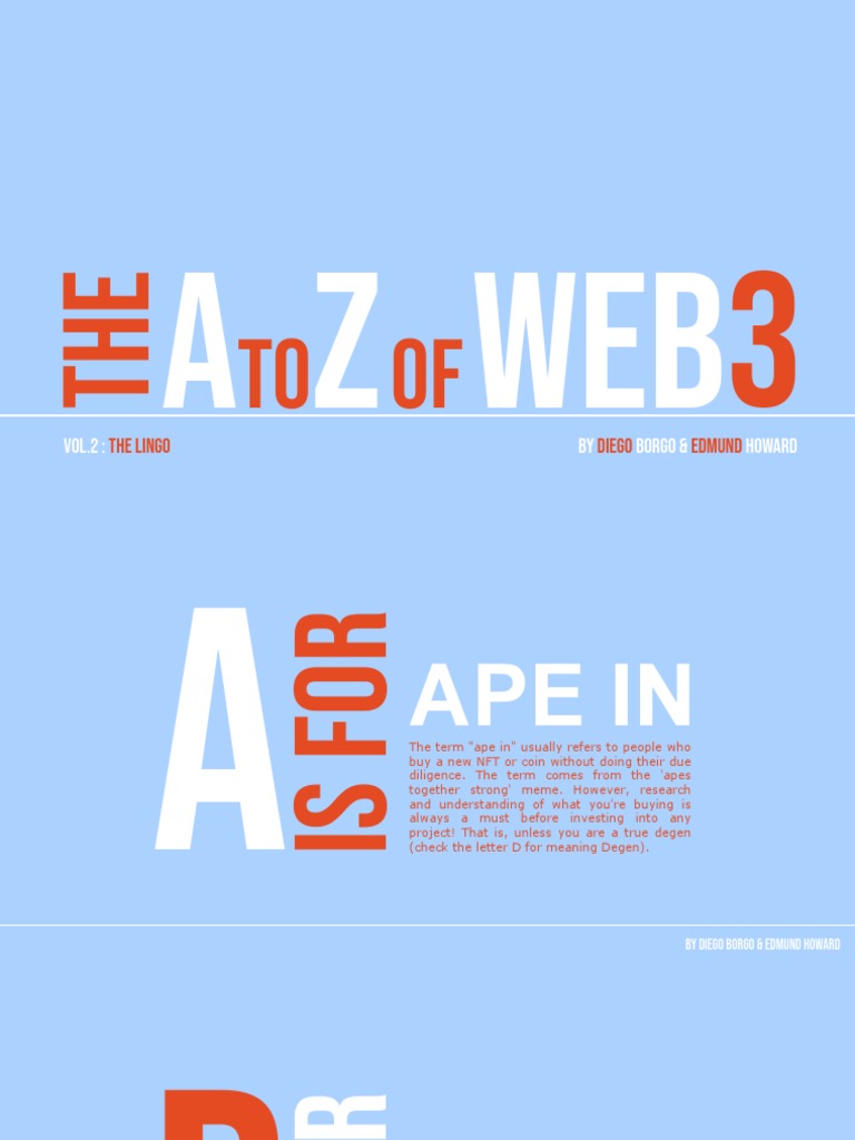 The A-Z of Web3 The Lingo | PDF | Money | Applications Of Cryptography