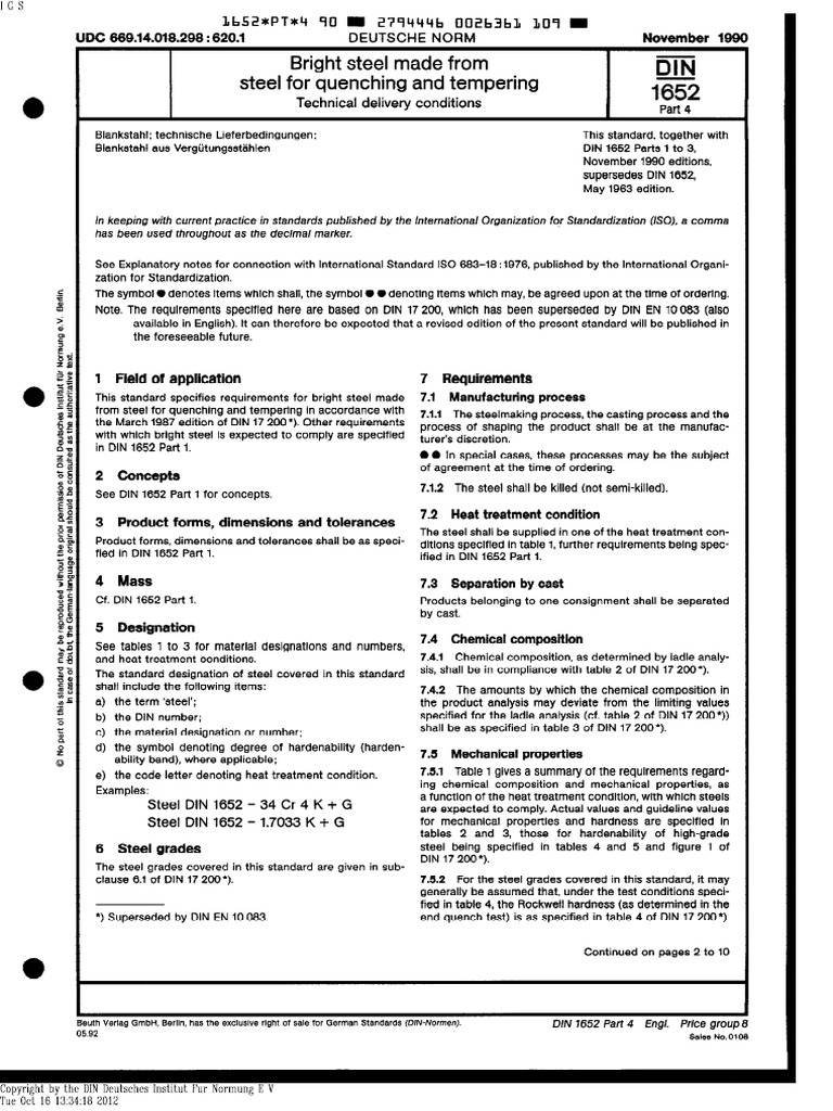 Instituto Alemão de Normalização-Din 1652-4 | PDF