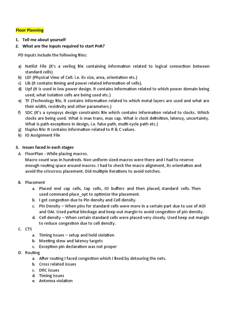 PD Interview Questions | PDF | Mosfet | Cmos
