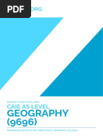 Caie As Level Geography 9696 Case Studies v1 | PDF