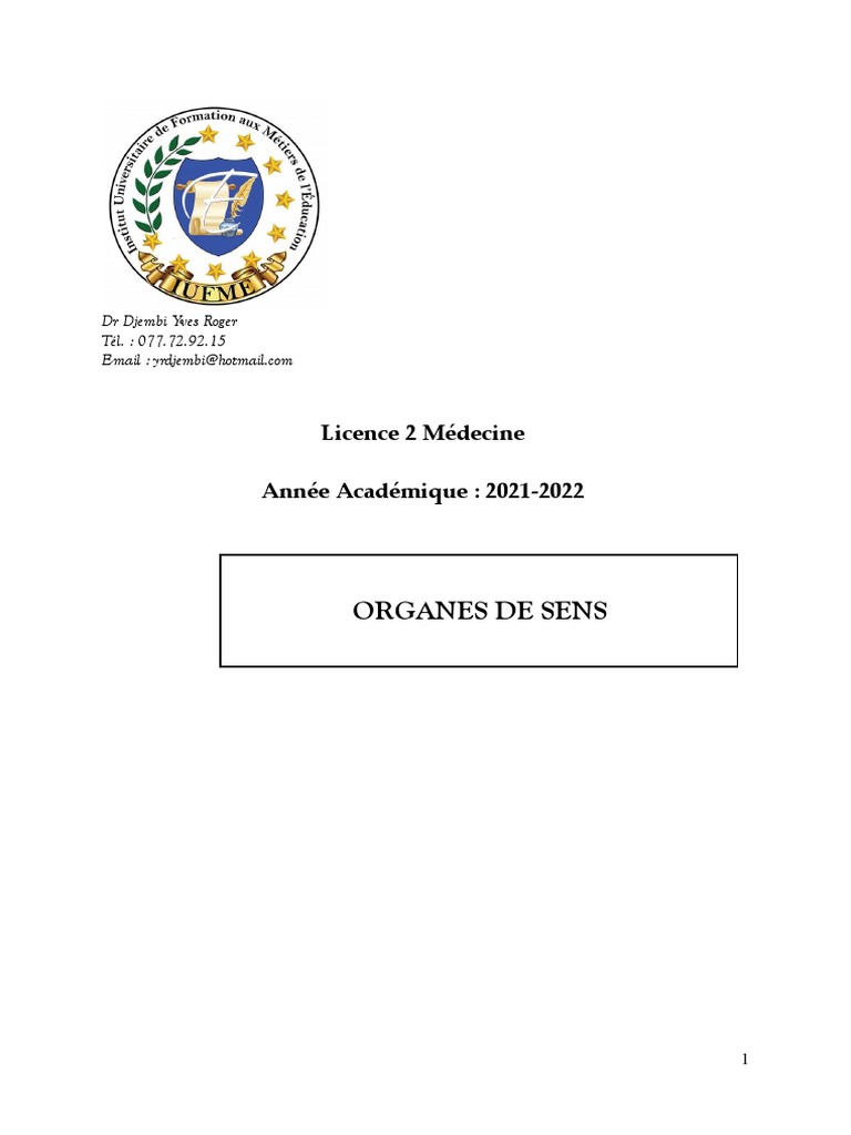 Calicule gustatif et organes de sens | PDF | Goût | Langue