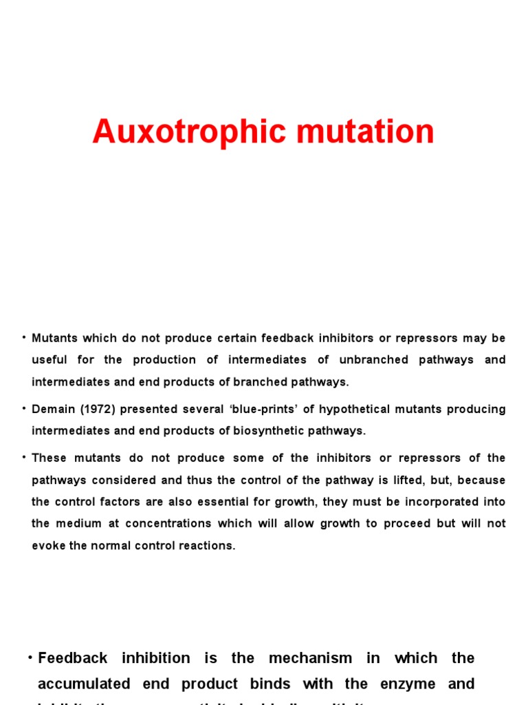 Auxotrophic Mutations in Metabolic Pathways | PDF | Growth Medium ...