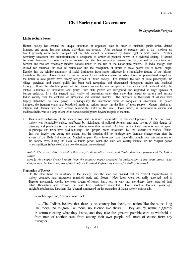 Limits of State Power in India | PDF | Politics