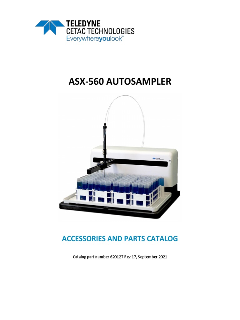 Asx-560 Autosampler: Accessories and Parts Catalog | Download Free PDF ...
