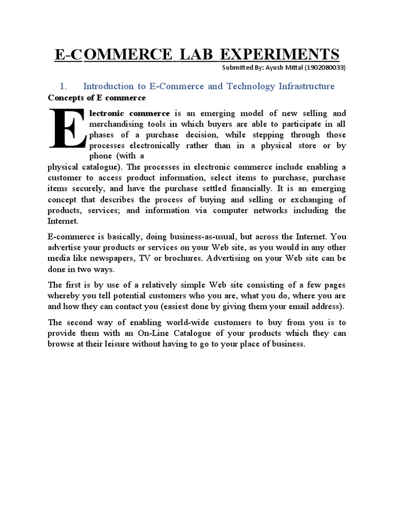 Ecommerce Lab Experiment 1-11 Compiled | PDF | E Commerce | Payments