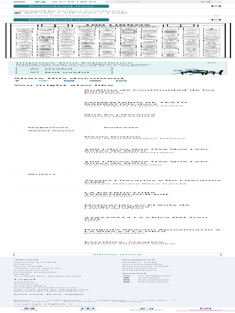 100 Libros-Poster A2 PDF Escritores | PDF