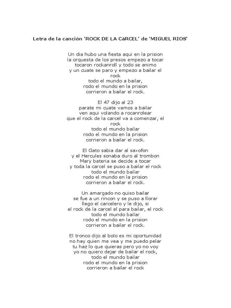 El Rock de La Carcel-Miguel Rios | PDF
