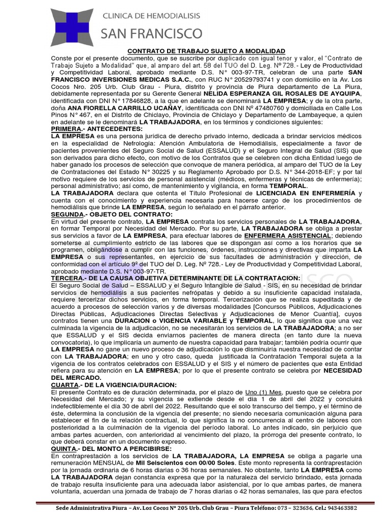 04 ABRIL 2022, Carrillo Fiorella Carrillo Ucañay, Enfermera Asistencial ...