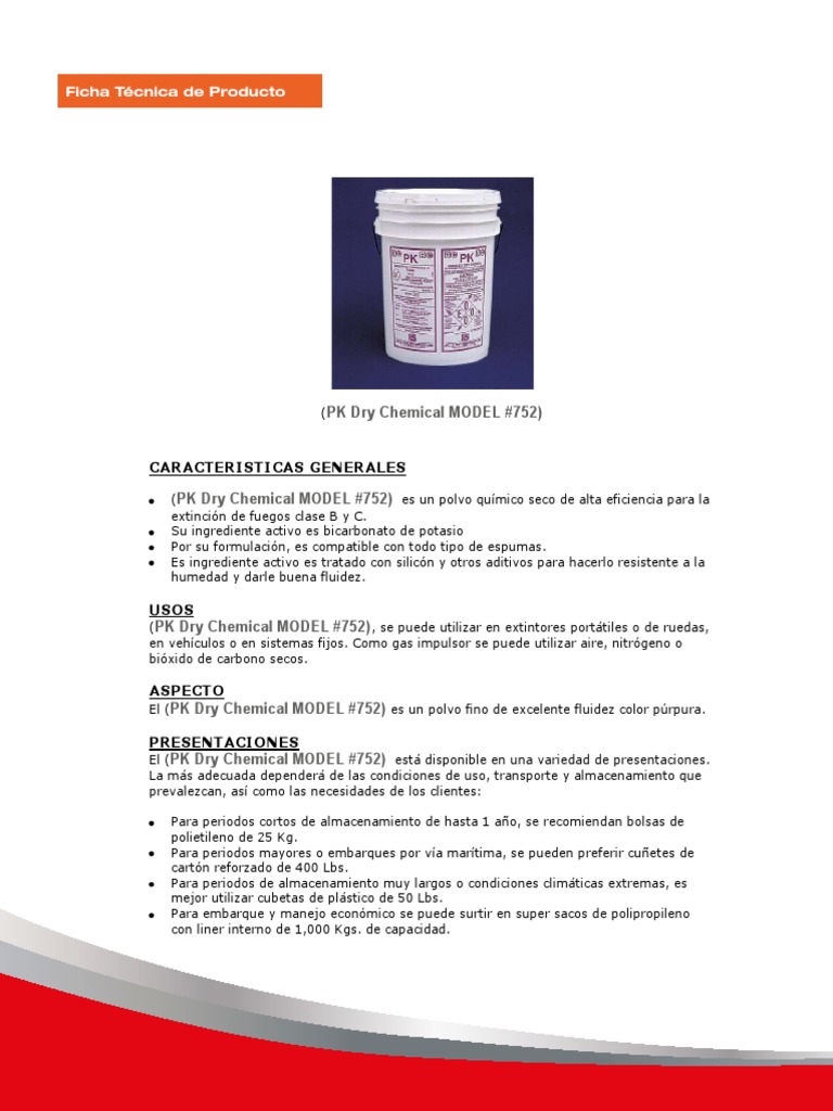 Polvo Quimico Seco PK Steel Fire | PDF | Química | Materiales