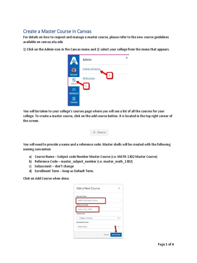 Canvas Create Master Course | PDF | World Wide Web | Internet & Web