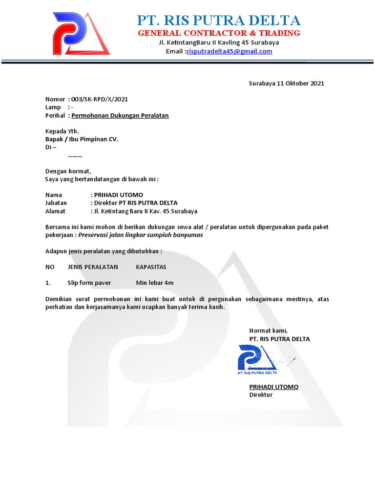 Permohonan Duk ALAT | PDF