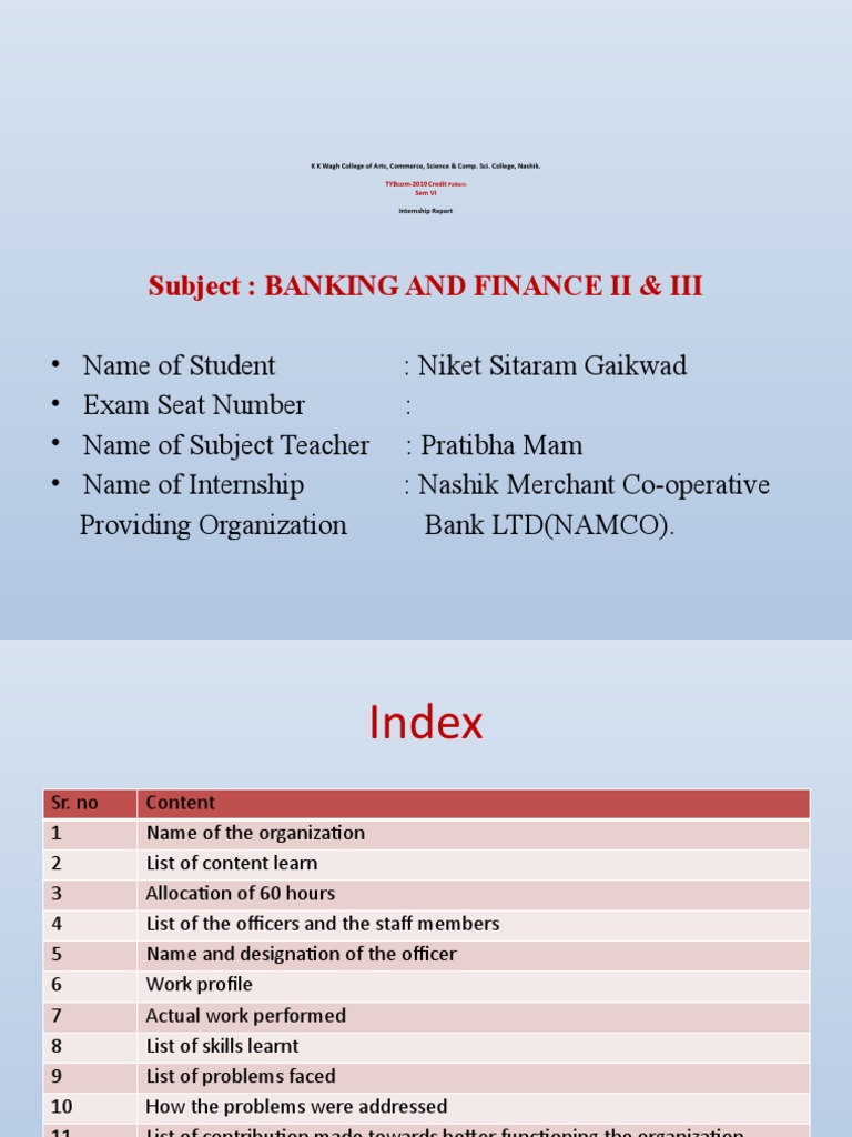 Internship | PDF | Communication | Banks