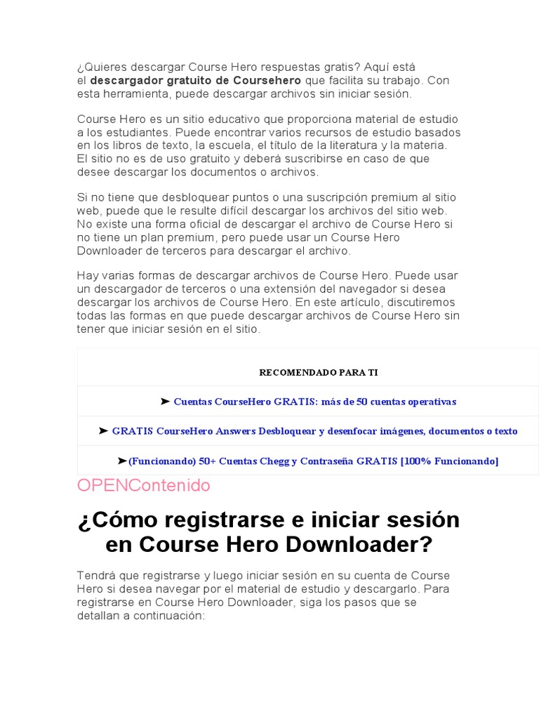 Como Descargar Documentos Gratis | PDF
