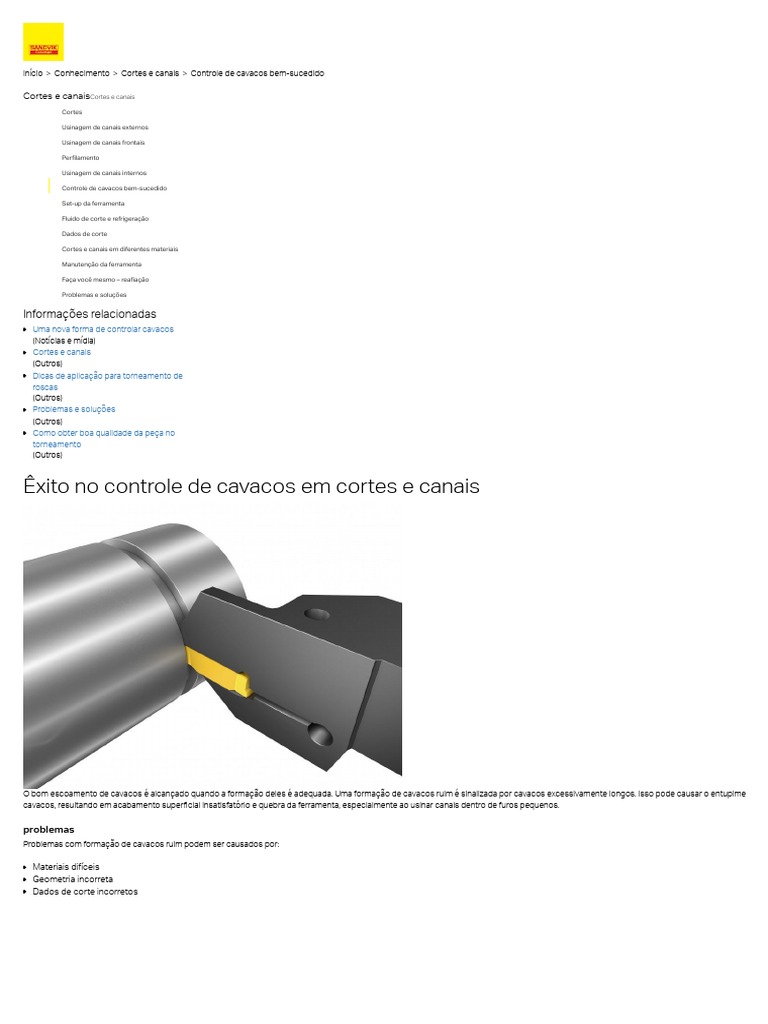 Controle Eficaz de Cavacos na Usinagem | PDF