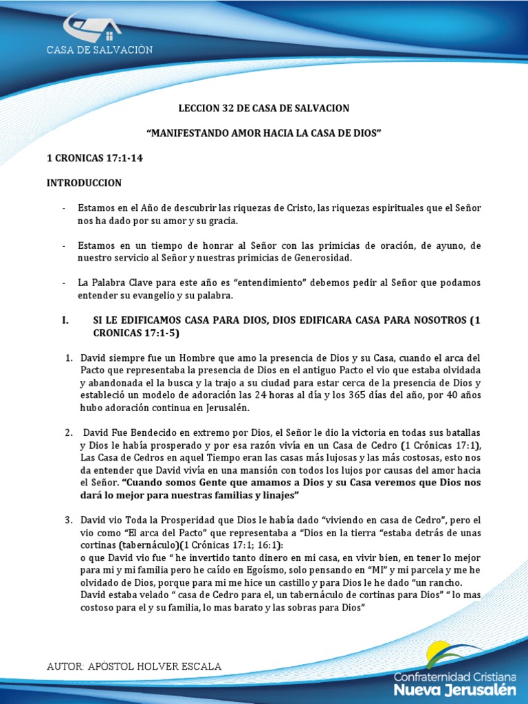 Leccion 32 de Casa de Salvacion | PDF | Cristo (título) | David