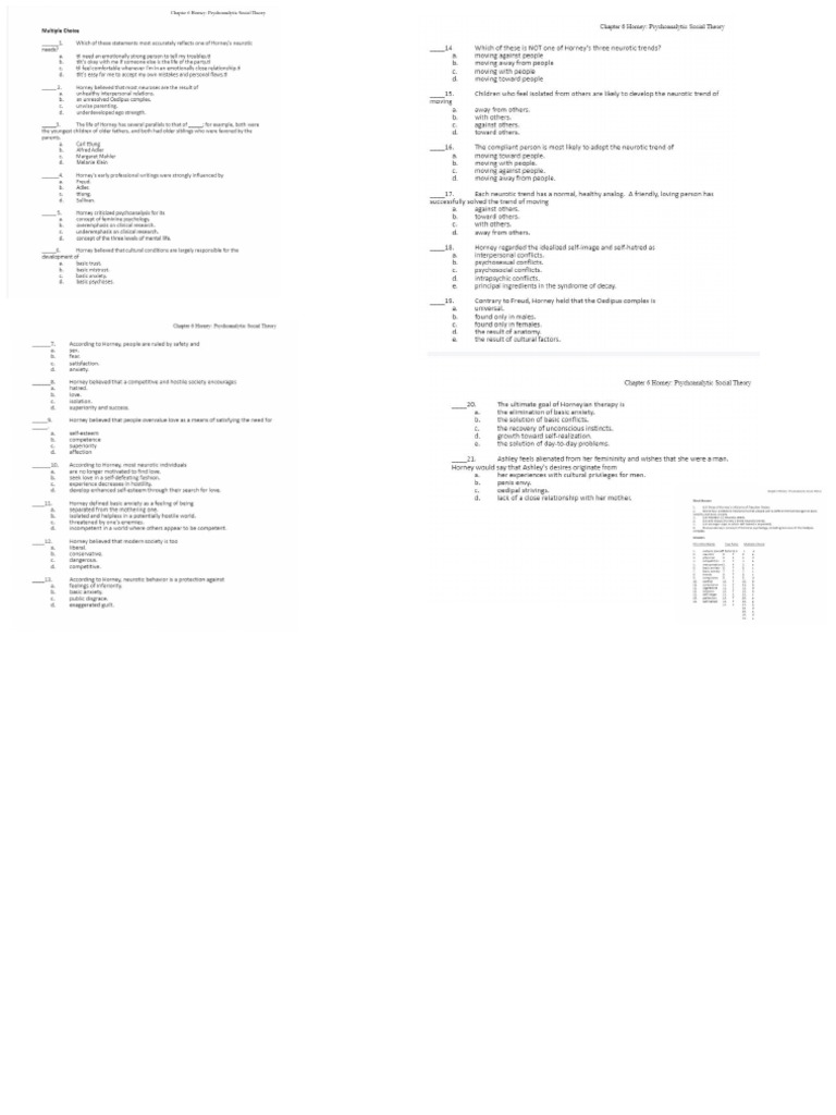 Chapter 6 - Horney | PDF