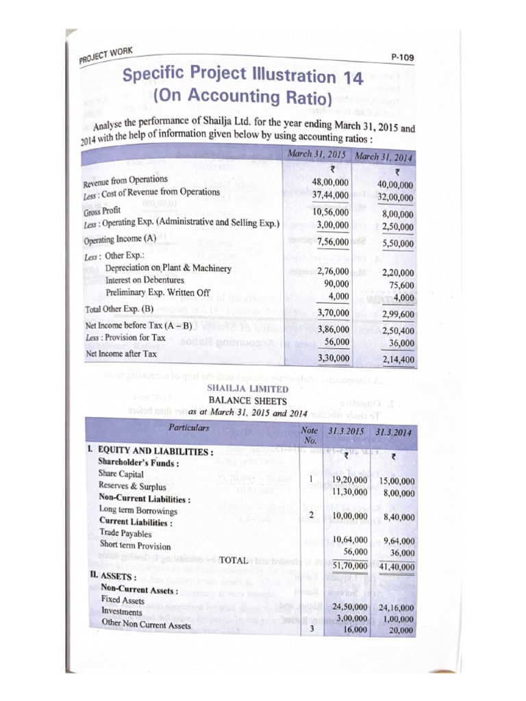 Accounting Ratio Project | PDF