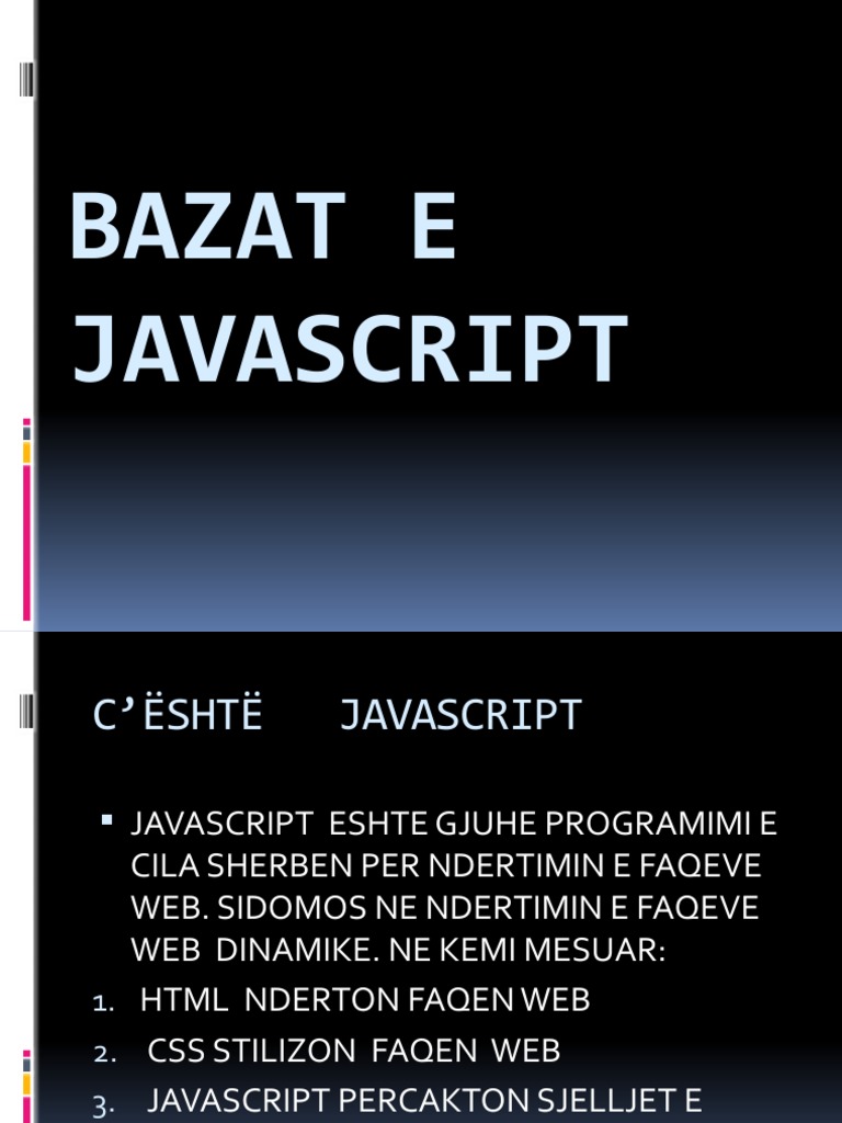 Bazat e Javascript | PDF