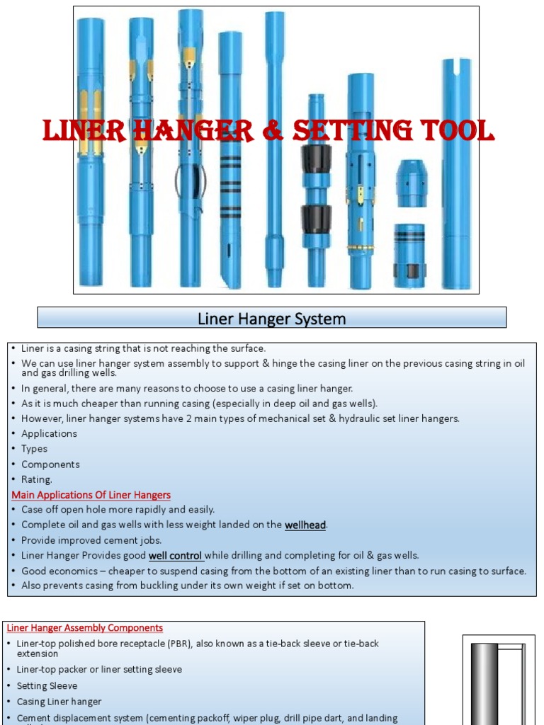Liner Hanger Systems in Oil & Gas Drilling | PDF | Casing (Borehole ...
