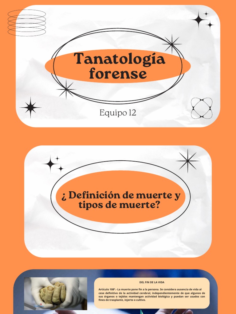 Tanatología Forense | PDF | Muerte | Diagnostico medico
