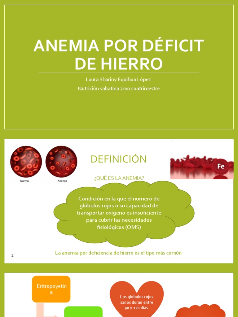 Anemia Por Déficit de Hierro | PDF | Anemia | Glóbulo rojo