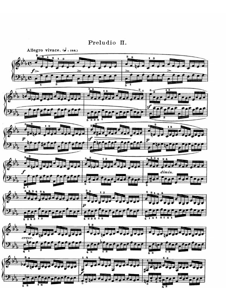 Bach-Livre 1 - BWV 847 Prelude - Fugue 02-520 | PDF