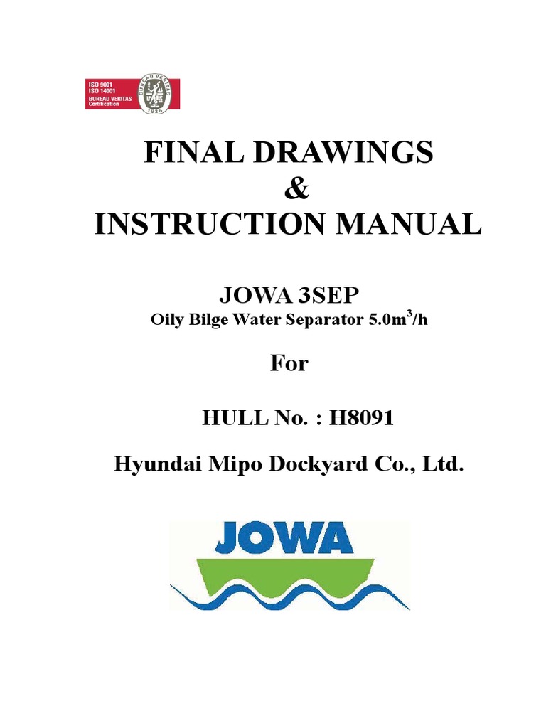 Oily Water Separator | PDF | Valve | Pump