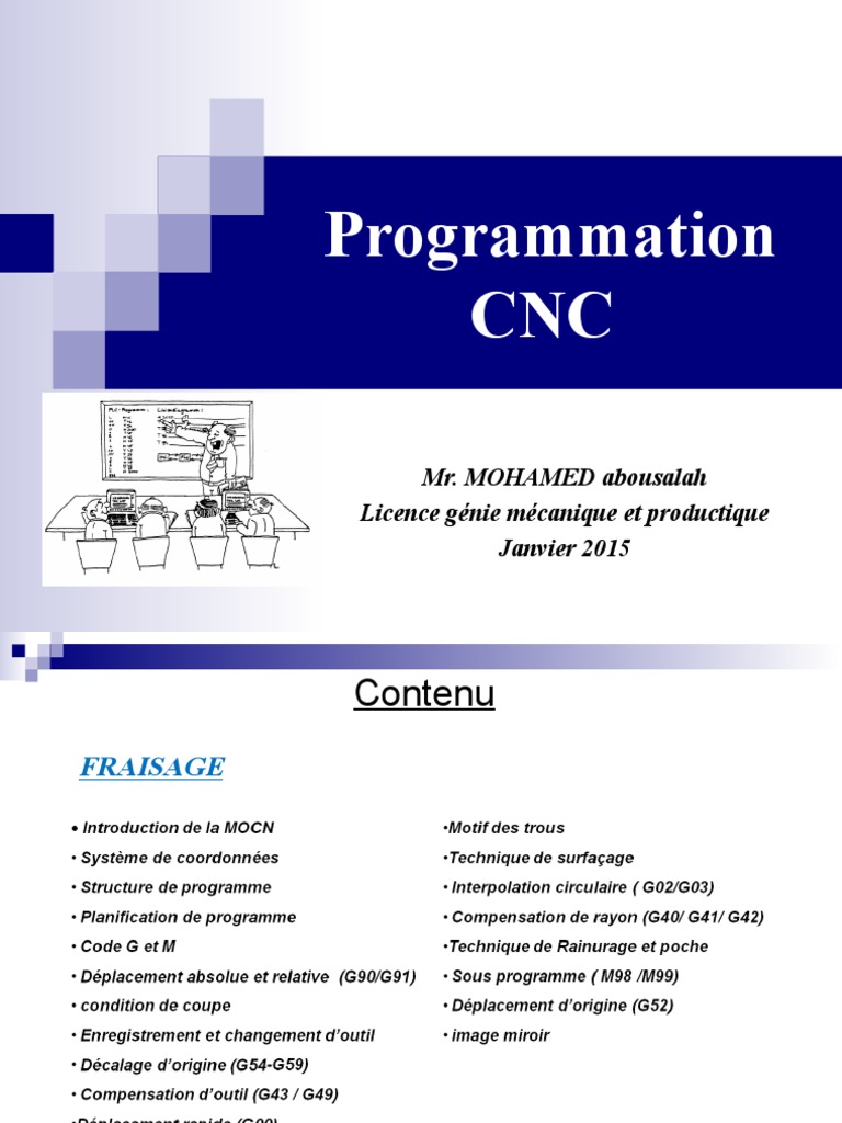 1-Introduction de La MOCN | PDF | Machine-outil à commande numérique | Usinage