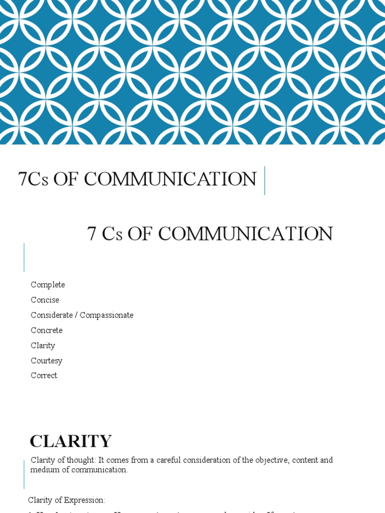 7 C's of Communication | PDF | Sentence (Linguistics) | Communication
