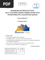 Arkusz Z Konkursu Kuratoryjnego | PDF