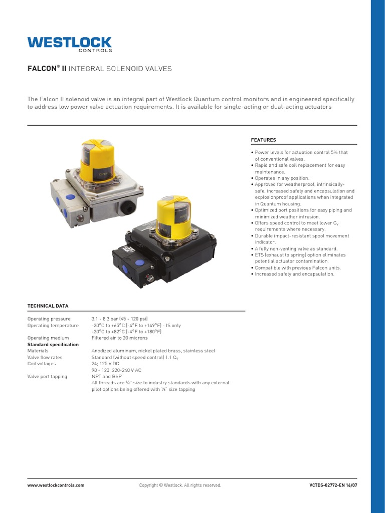 Catalogo Westlock Posicionador VCTDS-02772 | PDF | Valve | Mechanical Engineering