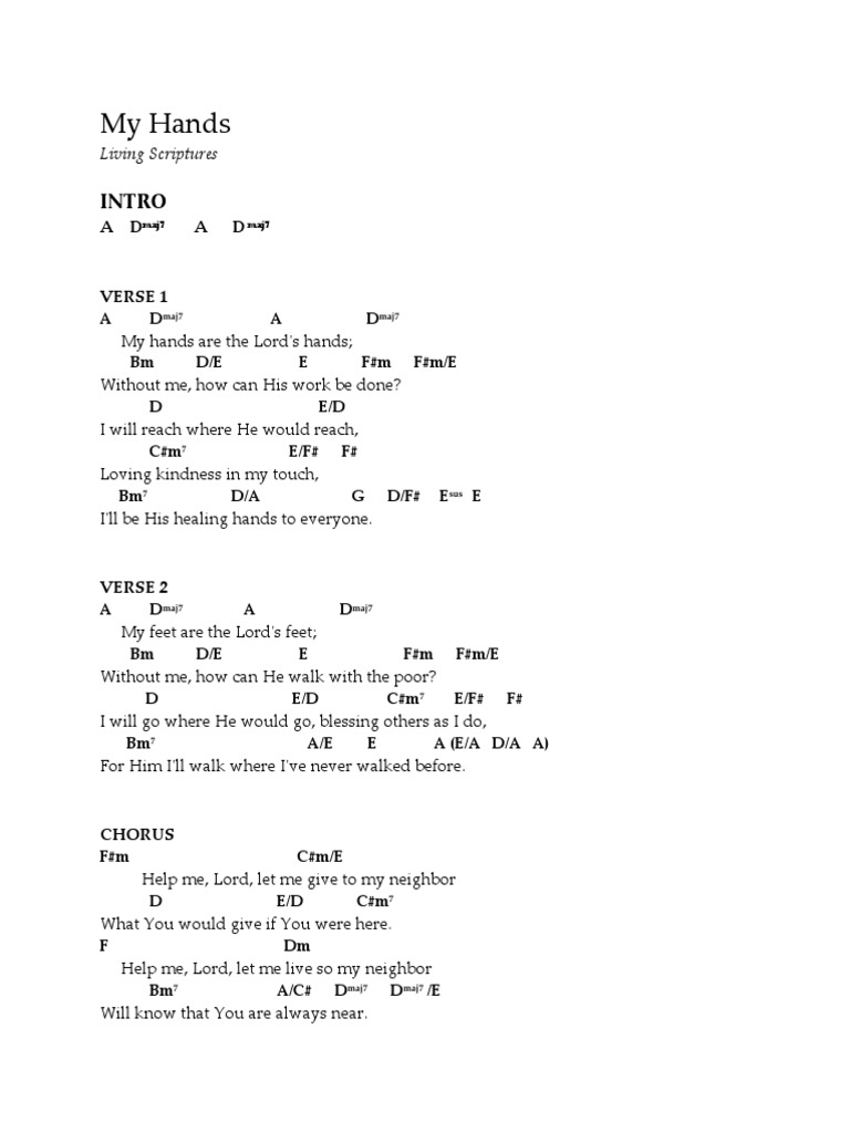 My Hands (Chords) | PDF