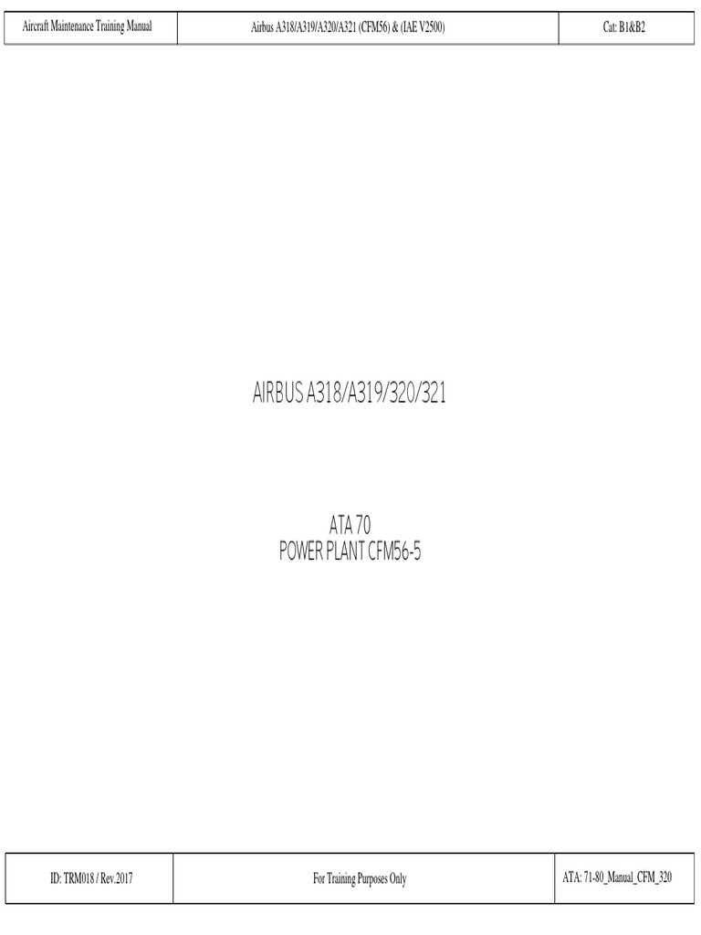 ATA 71-80 Manual CFM 320 | PDF