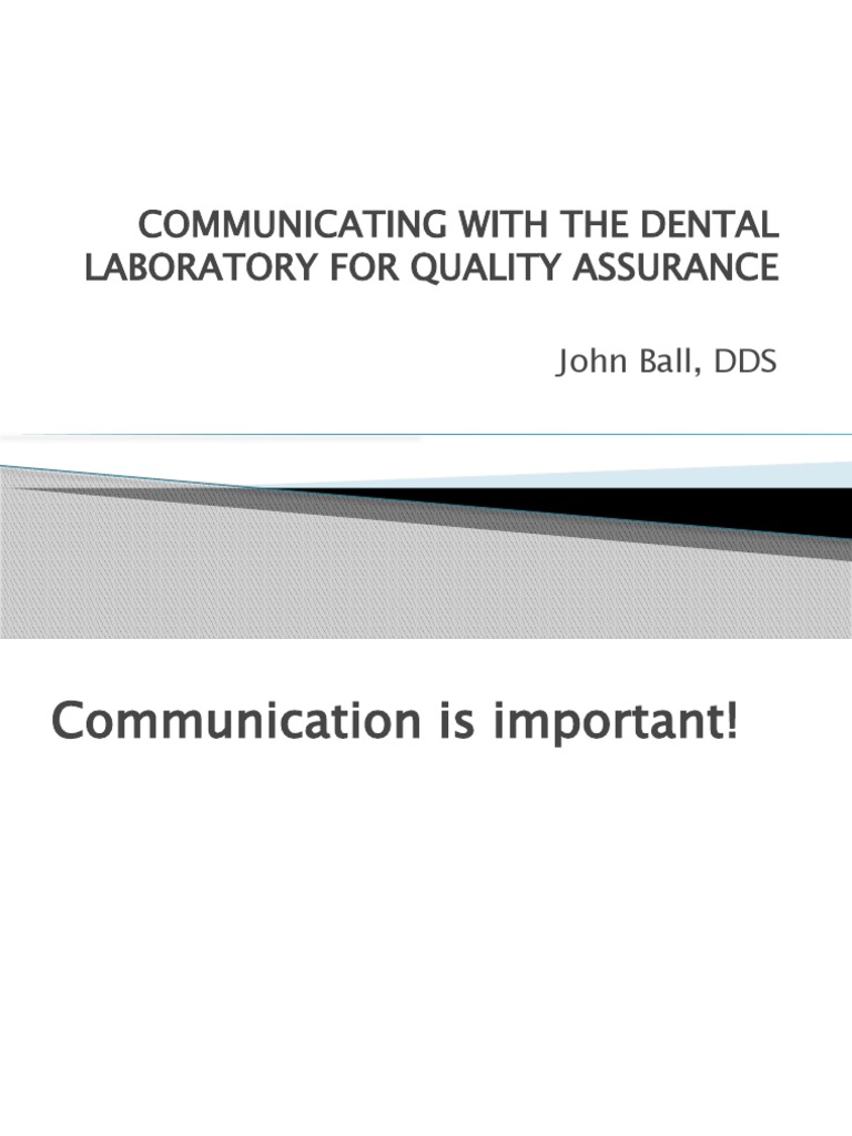 Dental Laboratory Communication | PDF | Laboratories | Dentist