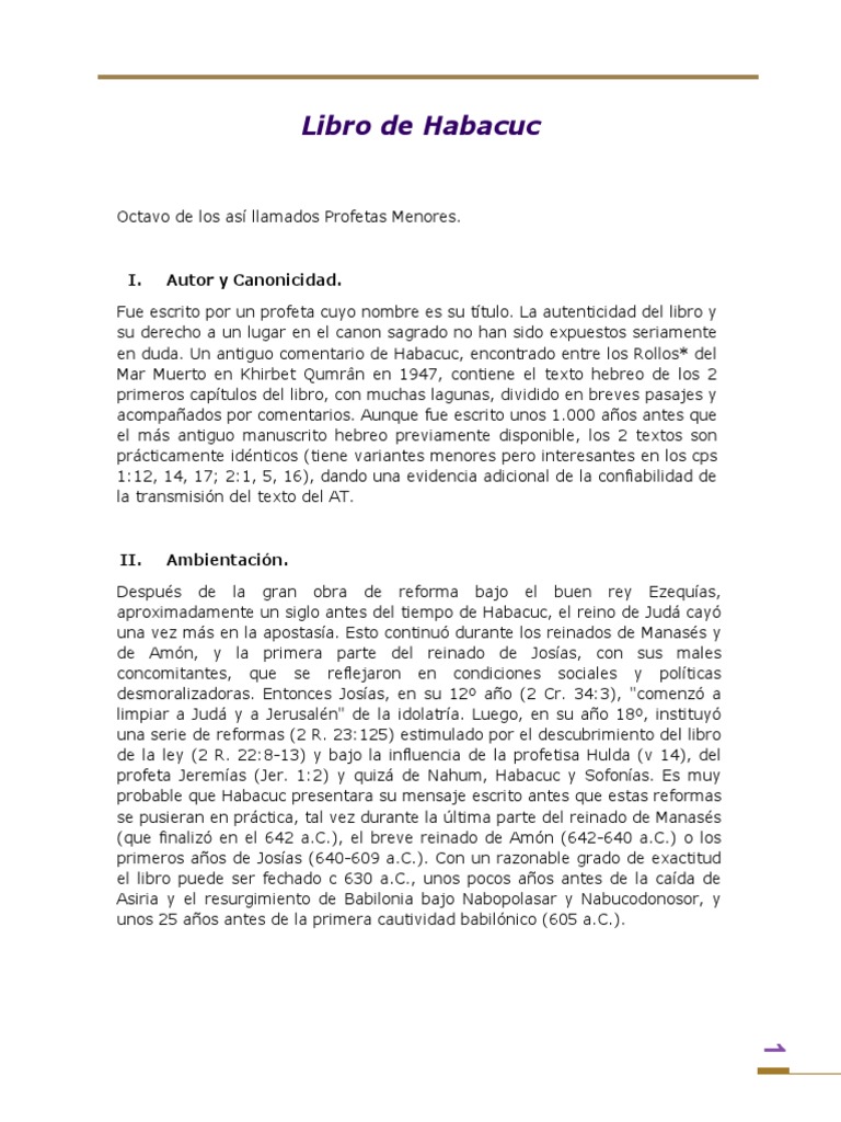 Profecía de Habacuc: Justicia Divina | PDF | Babilonia | Nabucodonosor Ii