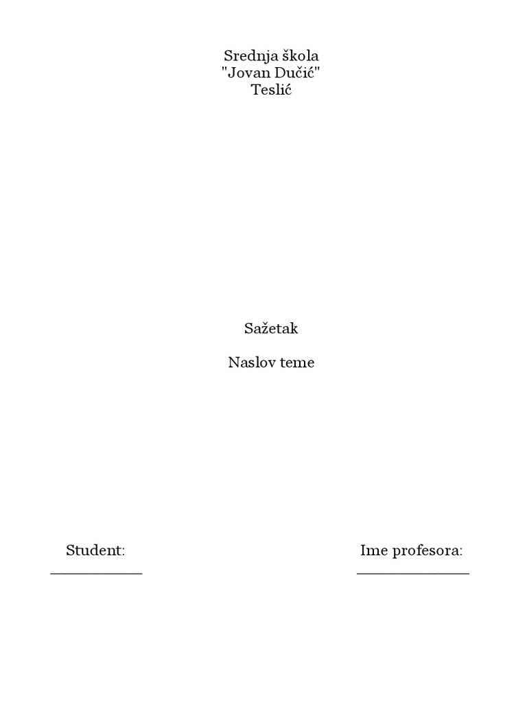 Izgled Referata | PDF