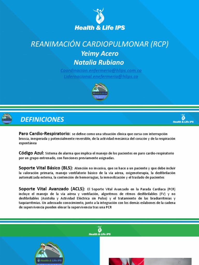 Guía de Reanimación Cardiopulmonar RCP | PDF | Reanimación ...